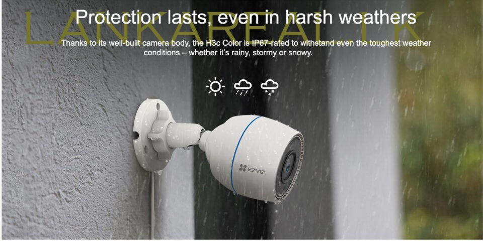 EZVIZ H3c Outdoor Wi-Fi Smart Home AI Powered Colorvu Camera ...